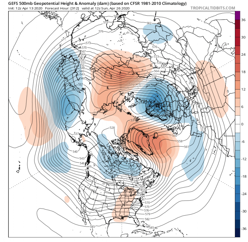 *April blocking* A remarkable blocking ridge will develop in the North ...