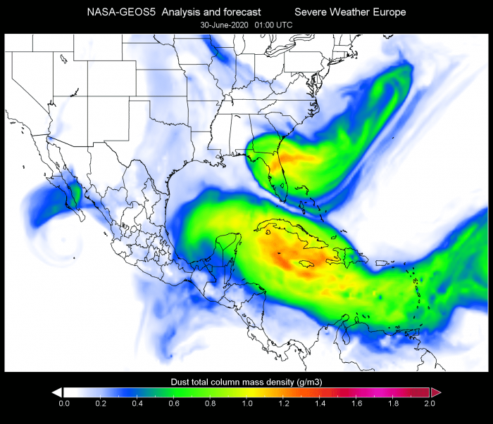 Saharan cloud event forecast: The dust cloud will stay over the south ...