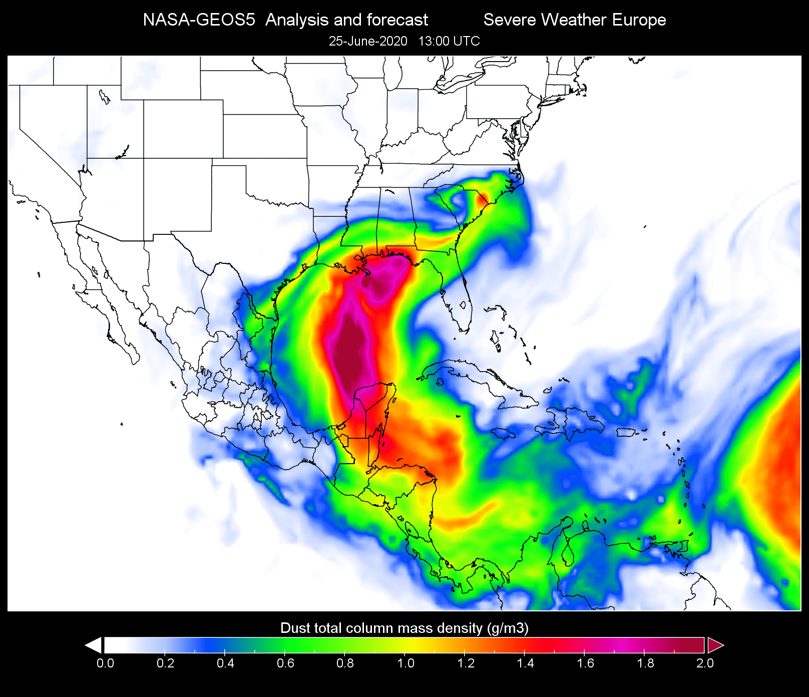 Saharan cloud event forecast: The dust cloud will stay over the south ...