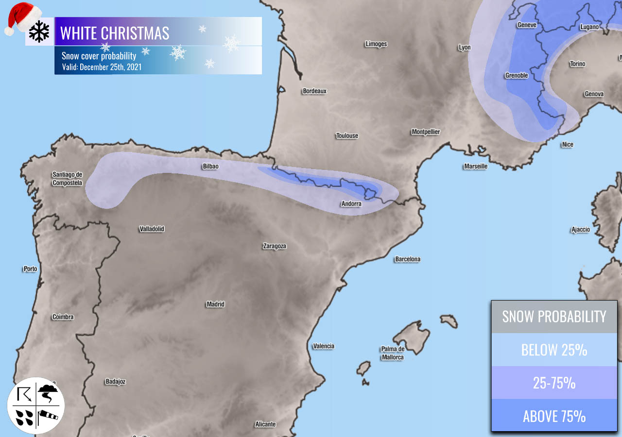 Snow Forecast across Europe for Christmas 2021