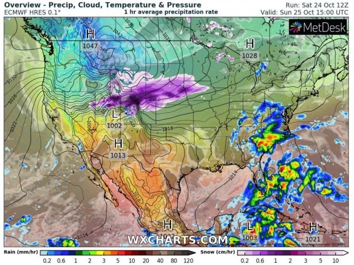 Deep snow and damaging freezing rain are forecast for the southern ...