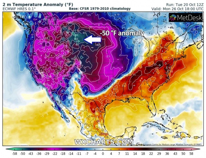 Cold Arctic outbreak forecast to spread across the United States after ...