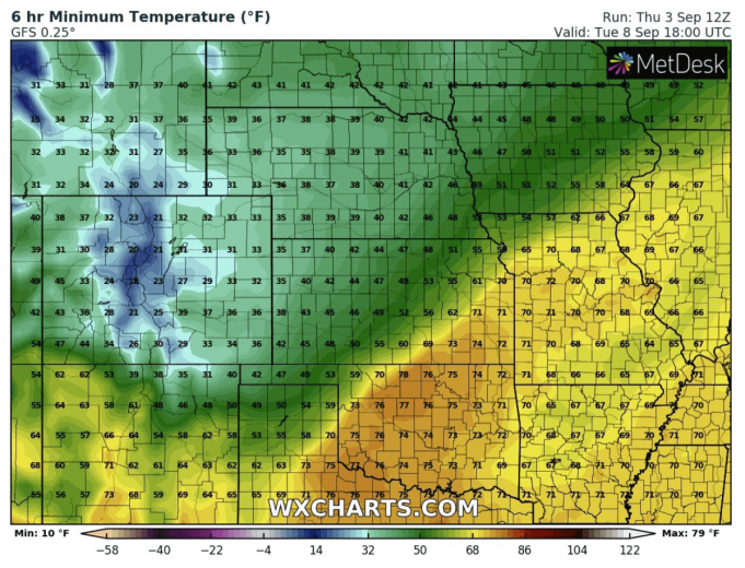Cold forecast with near 65 °F temperature drop for the start of Fall ...