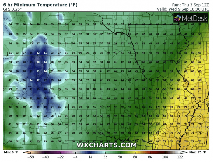 Cold forecast with near 65 °F temperature drop for the start of Fall ...