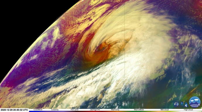 Another explosive extratropical storm with near 200 km/h winds and 15 ...