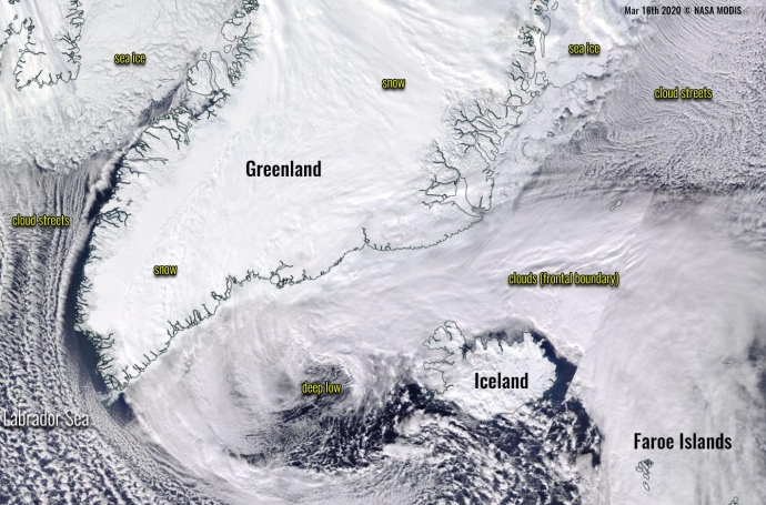 Exceptional but very didactic NASA Terra-MODIS satellite imagery of the ...