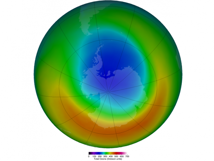 Ozone hole starts to grow over the South Pole, as the sunlight reaches ...
