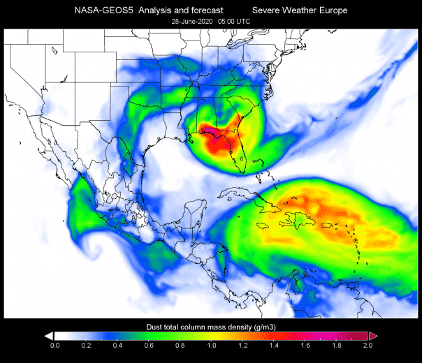 Saharan cloud event forecast: The dust cloud will stay over the south ...