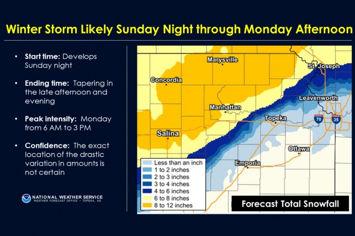 A foot of snow and ice storm is forecast across parts of the Midwest as ...