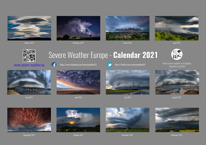 Weather Calendar 2021 by Severe Weather Europe