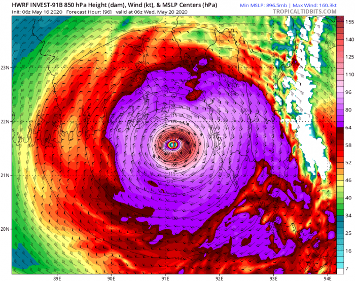 India is expecting an extremely dangerous tropical cyclone on May 20th