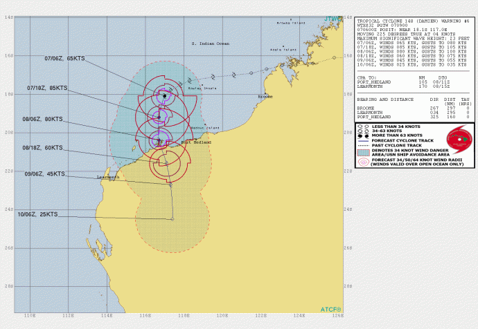Tropical Cyclone #DAMIEN becomes a Category 3 cyclone - will intensify ...