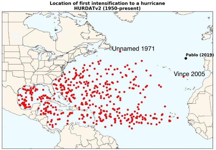 A remarkable record-breaking tropical system in the North Atlantic ...
