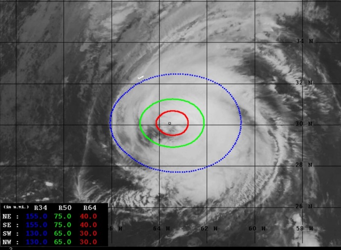 A spectacular tandem of Hurricane Teddy with Beta prior to landfall in ...