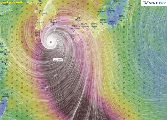 Typhoon Haishen is now exploding towards a high-end Category 4 storm
