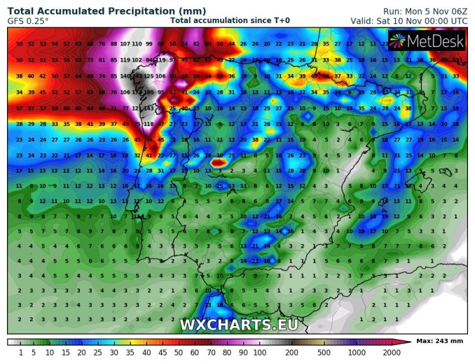 Persistent rainfall for NW Spain, N Portugal in the next 5 days ...