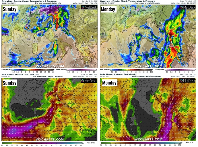 A new cold period is forecast for a large part of Europe this weekend ...