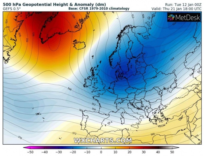 Mid-January forecast set to stage an extreme cold for parts of Europe ...
