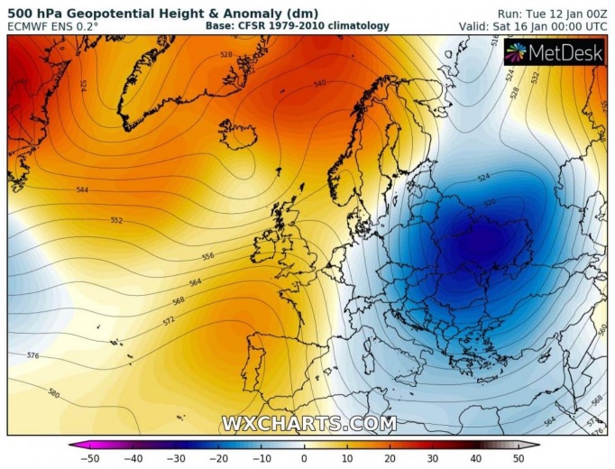 Mid-January forecast set to stage an extreme cold for parts of Europe ...