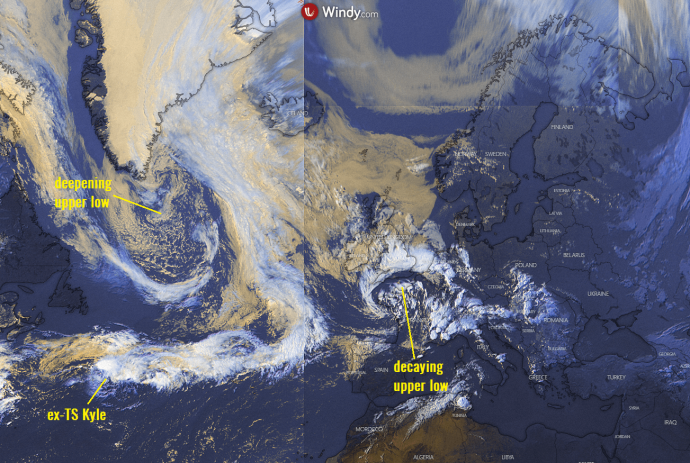 An unseasonably strong extratropical cyclone (ex storm Kyle) will blast ...