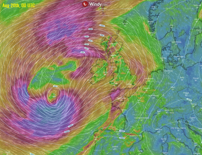 An unseasonably strong extratropical cyclone (ex storm Kyle) will blast ...