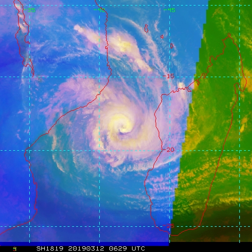 Intense tropical cyclone Idai on the way towards Mozambique this week ...