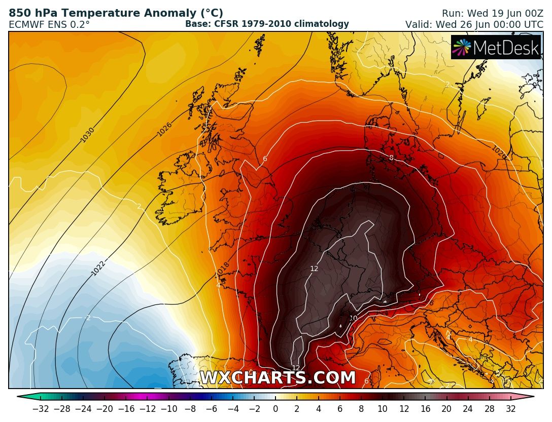 A significant heat wave with peak temperatures above 35 °C is becoming ...