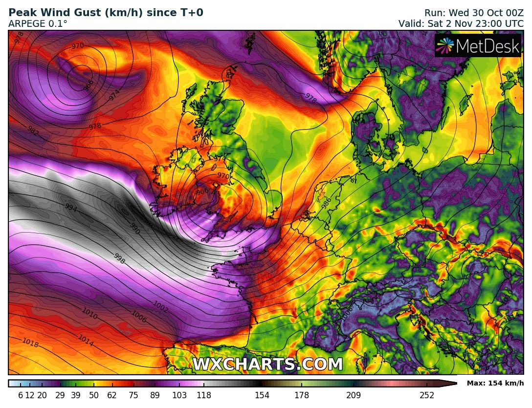 A large trough with intense cyclone brings a severe windstorm into ...