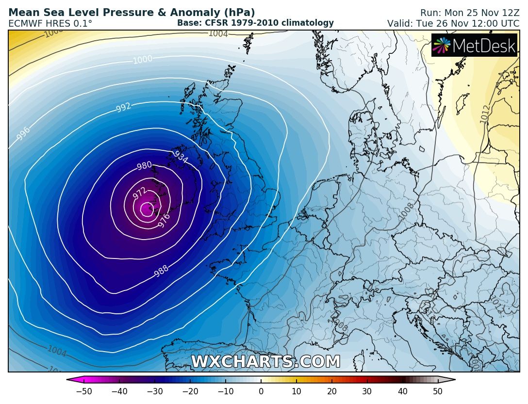 Evening *UPDATE* on the extra-tropical cyclone (ex-SEBASTIEN) moving ...