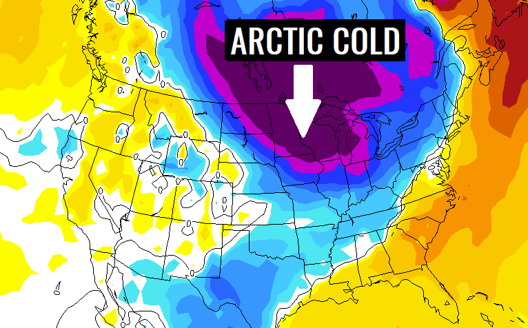A new *intense Arctic cold outbreak* develops over the north-northeast ...