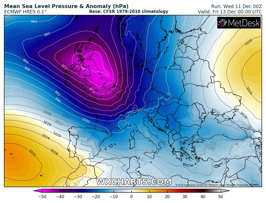 Another deep cyclone will develop over western Europe, delivering ...
