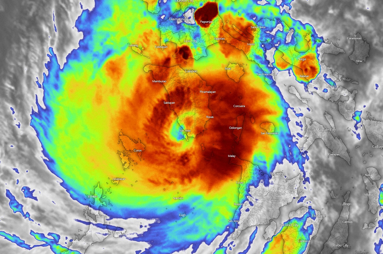 Typhoon #Phanfone / #UrsulaPH has peaked over the western Philippines ...