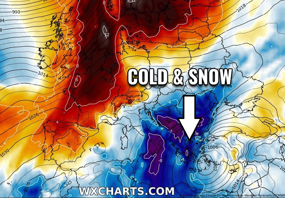 A new deep snowpack for south Balkans and Turkey, severe winds with ...
