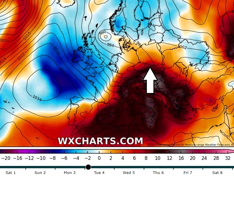 Before the cold outbreak next week an *EXTREME* warmth develops across ...