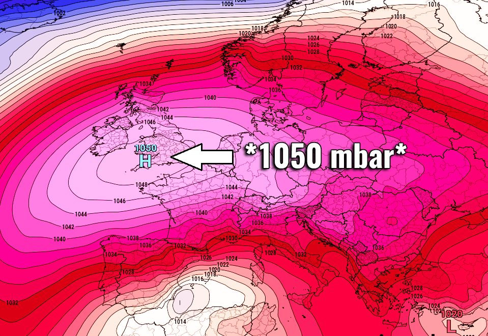 Jan 19th, evening UPDATE: surface pressure readings across UK Wales and ...