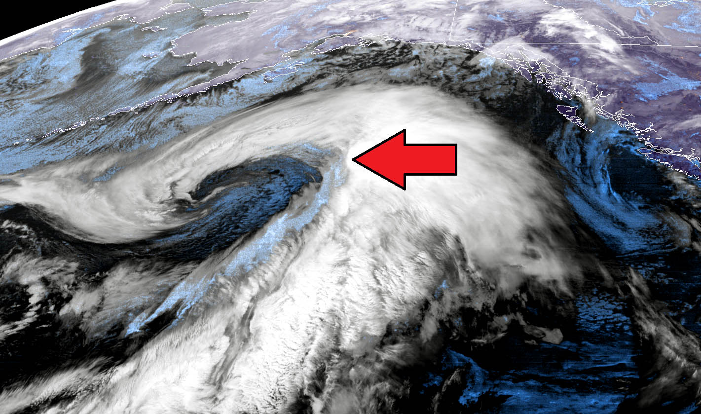 A rapidly intensifying extra-tropical cyclone in the North Pacific ...