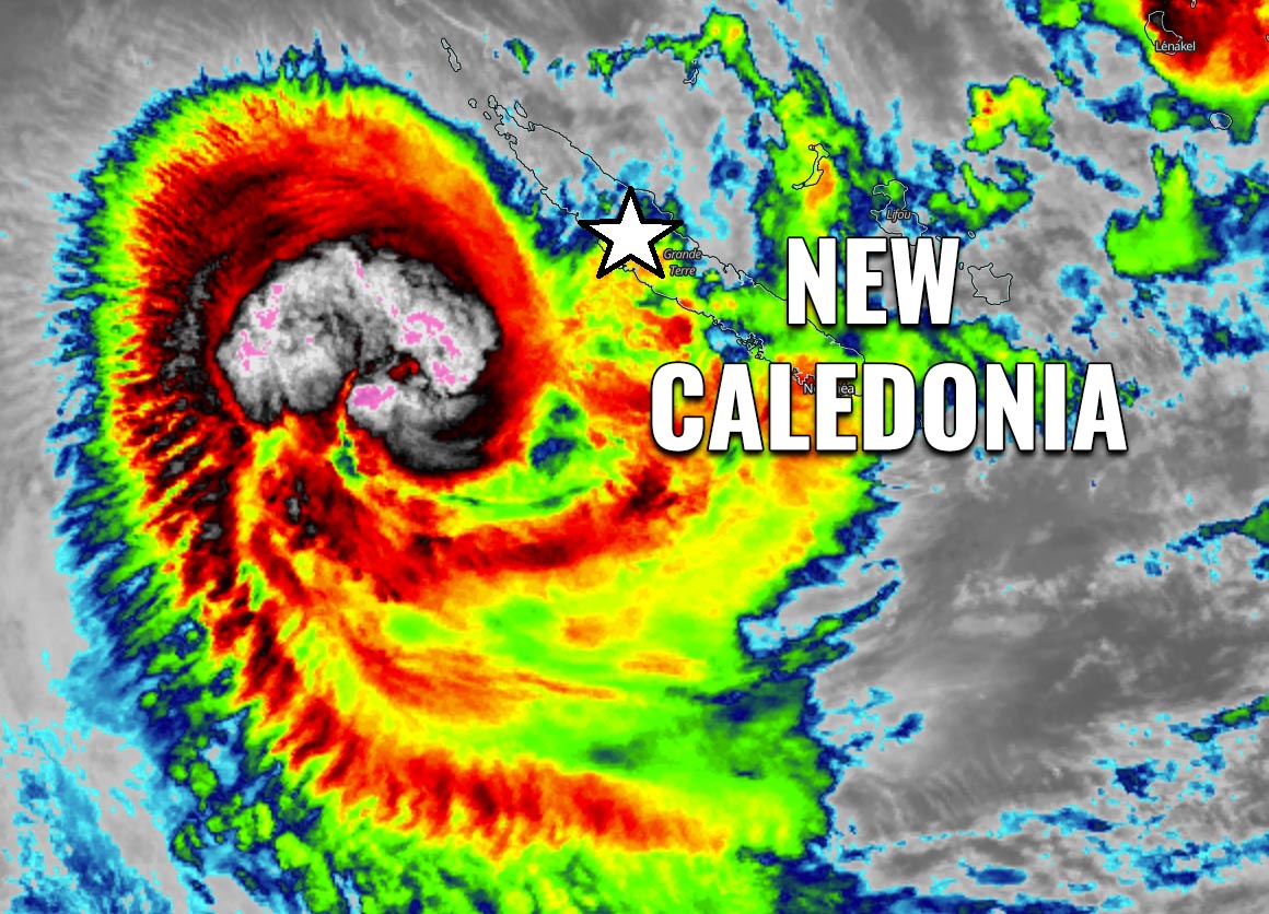 A Severe Tropical Cyclone #Uesi is passing near New Caledonia as a ...