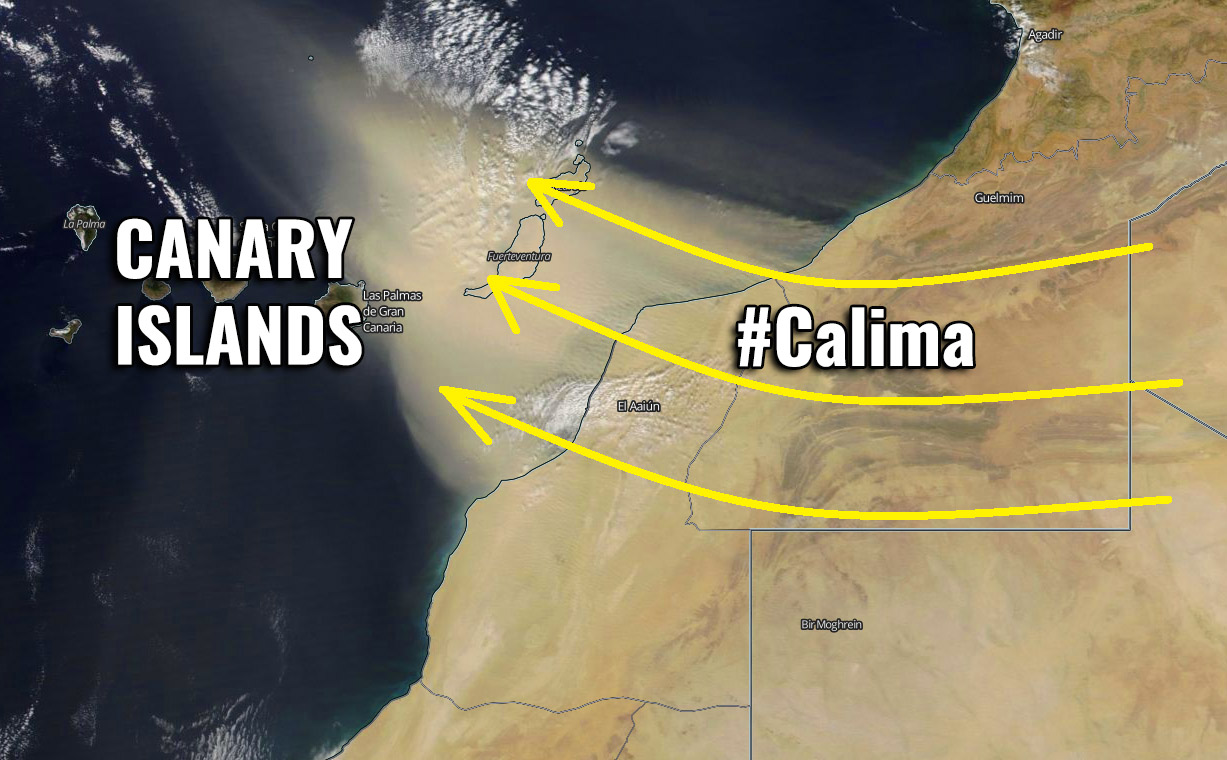 A severe #Calima winds fuel fires and delivers a massive dust storm ...