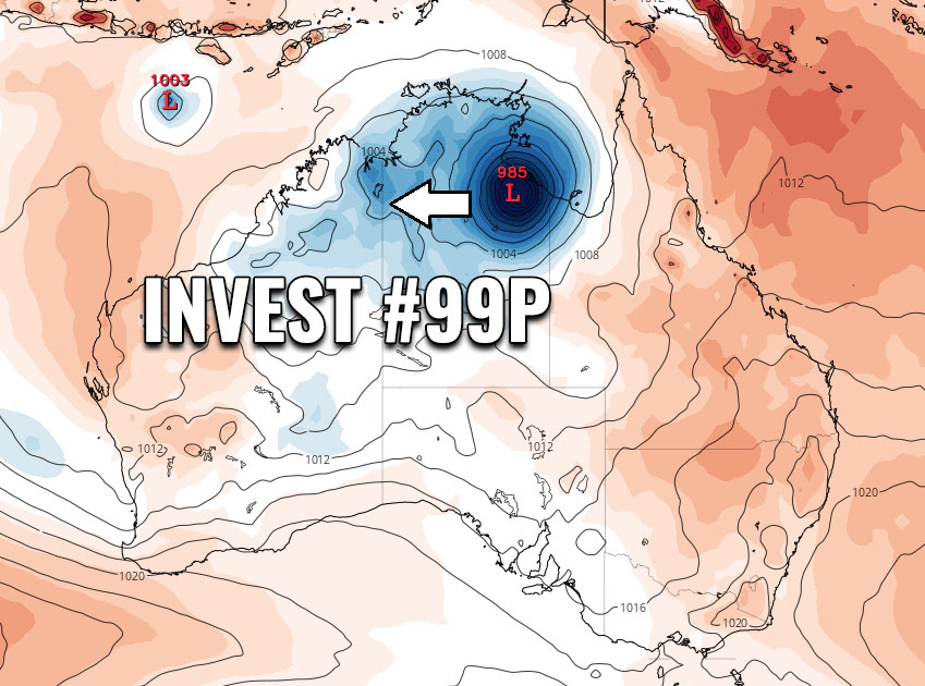 Invest #99P forms in the Gulf of Carpentaria today - increasing the ...