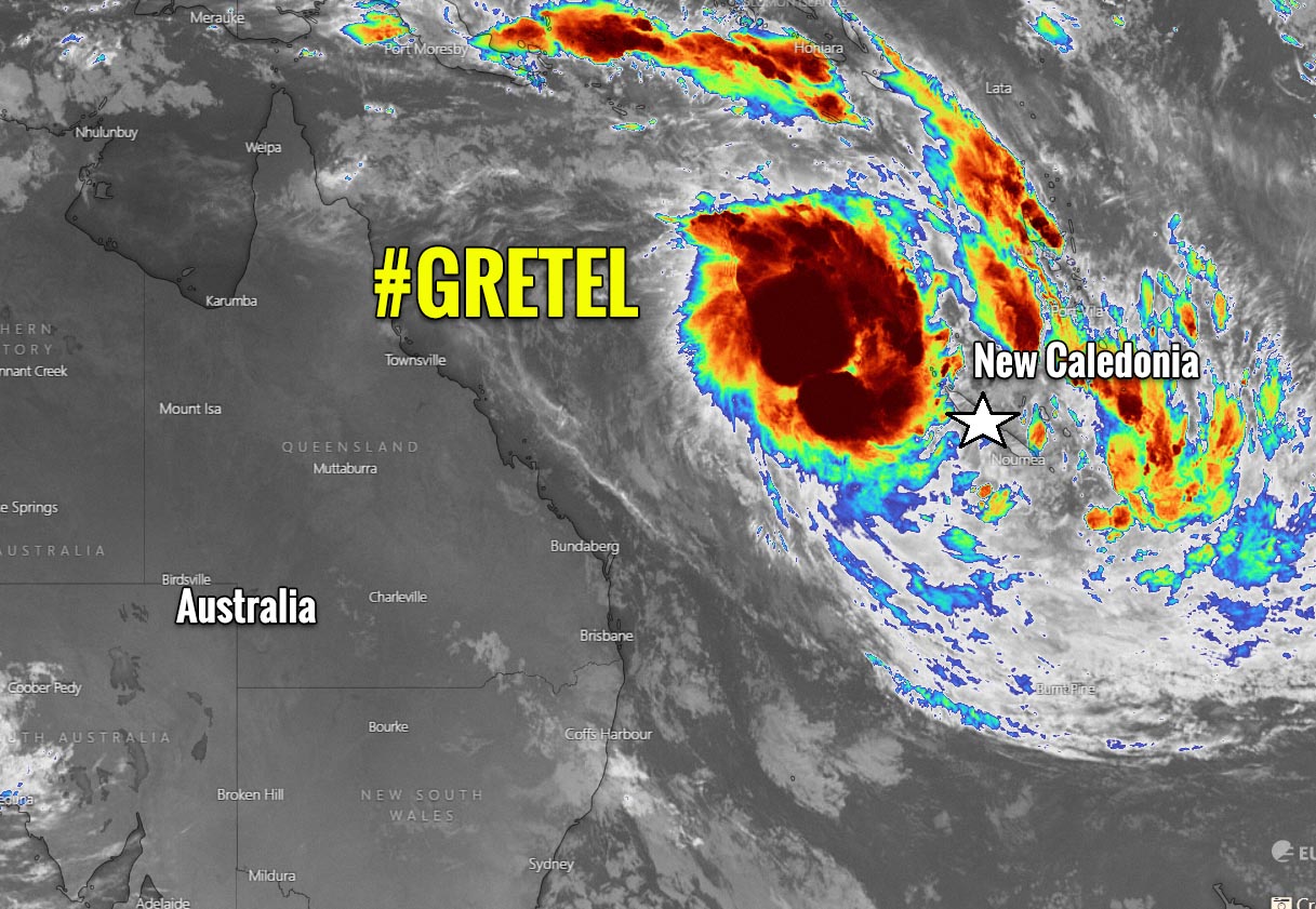 Tropical Cyclone #Gretel forms east of Australia and expected to pass ...