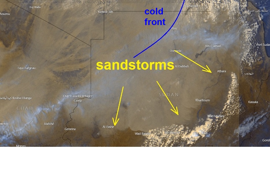 *Update* on the powerful frontal system over Egypt today, a massive ...