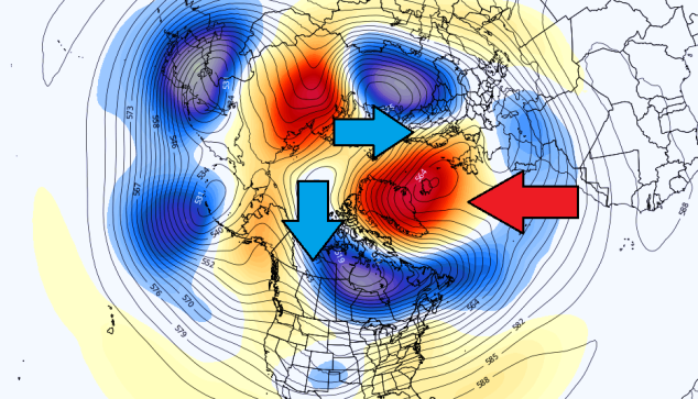 *April blocking* A remarkable blocking ridge will develop in the North ...
