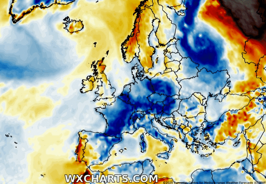 Cold weather pattern over Europe through mid-July