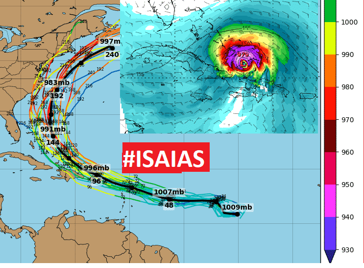 Tropical Storm Isaias will develop in the western Atlantic this week