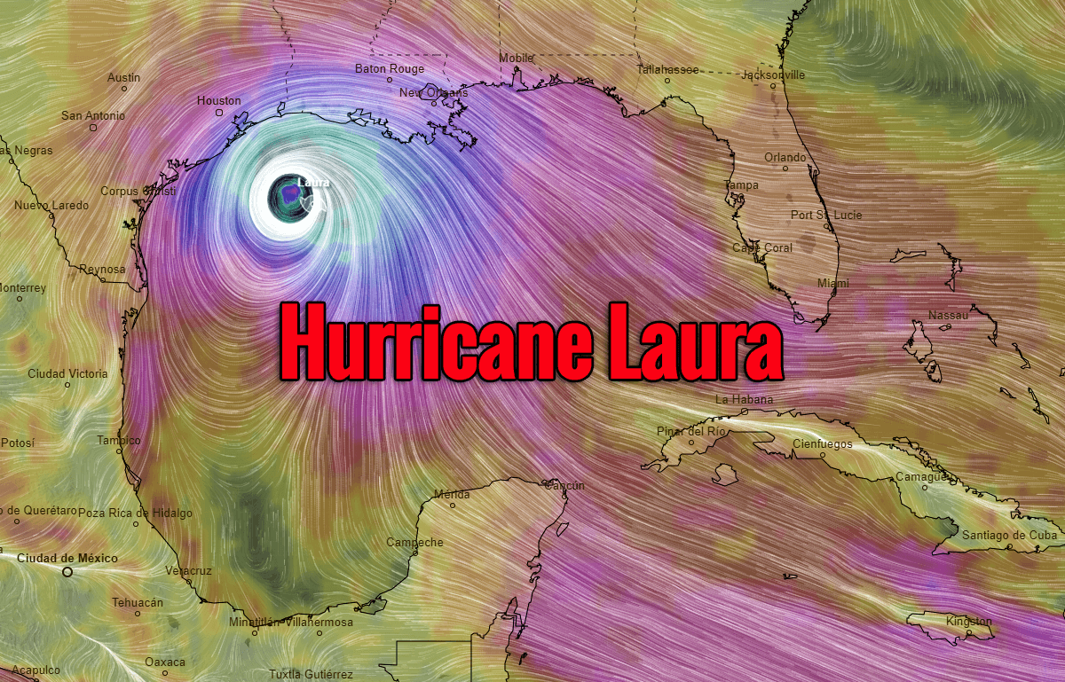 Laura is exploding and expected to become a Major hurricane prior to ...