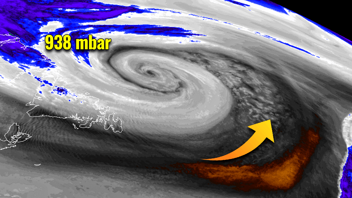 North Atlantic churns another monster