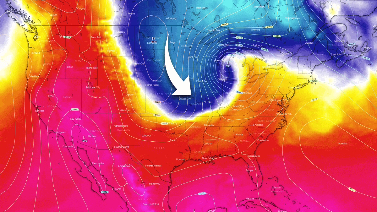 A significant pattern change across the United States with a massive ...