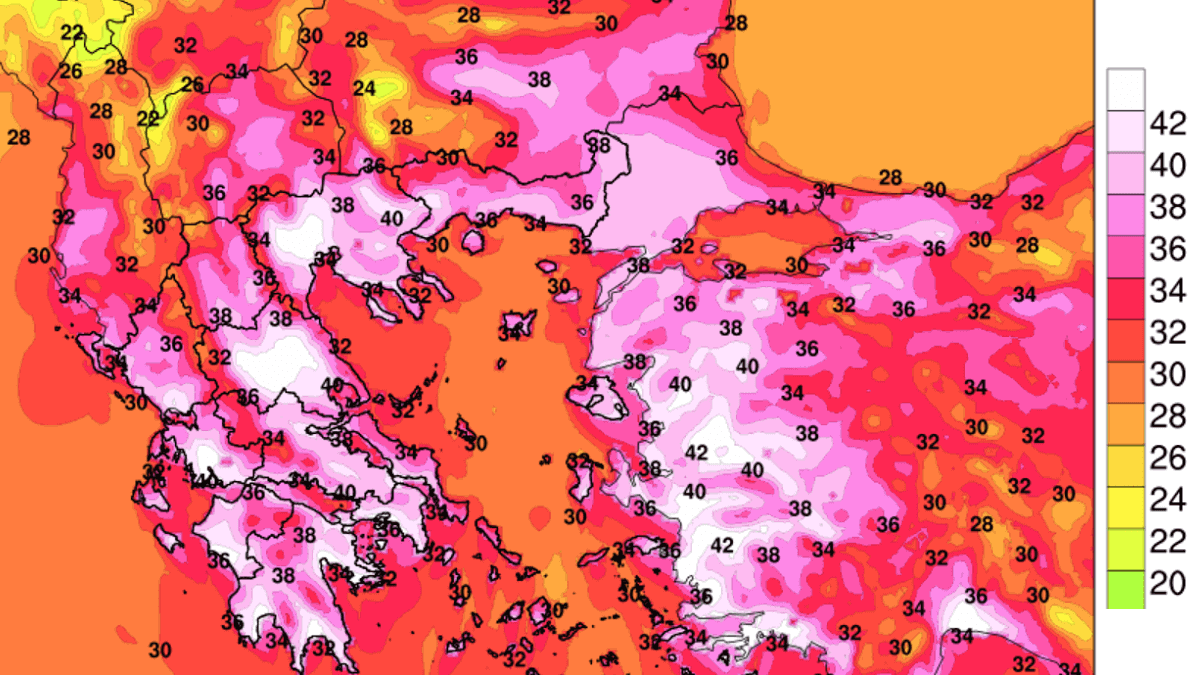 Greece and Turkey are baking under the heatwave with 44-47 °C, extreme ...