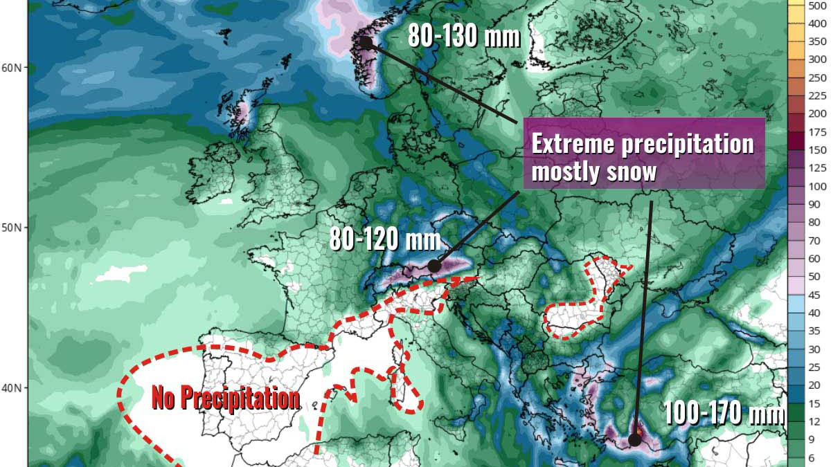 A lot of snow will fall on the Northern Side of the Alps, Southwest ...