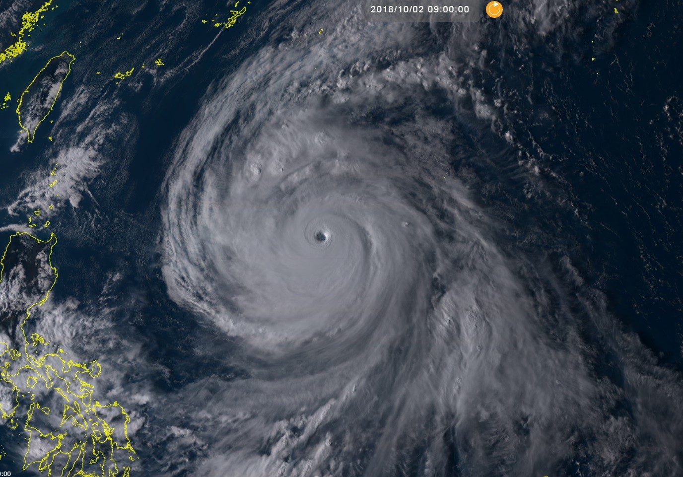 Monster CAT 5 Super Typhoon Kong-Rey in the western Pacific, heading ...